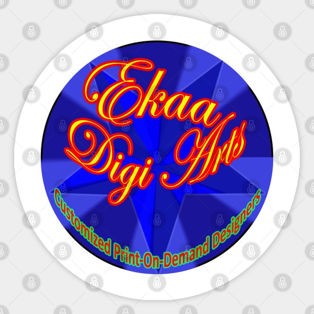 LOGO of Ekaa Digi Arts estore - Brand - Sticker | TeePublic
